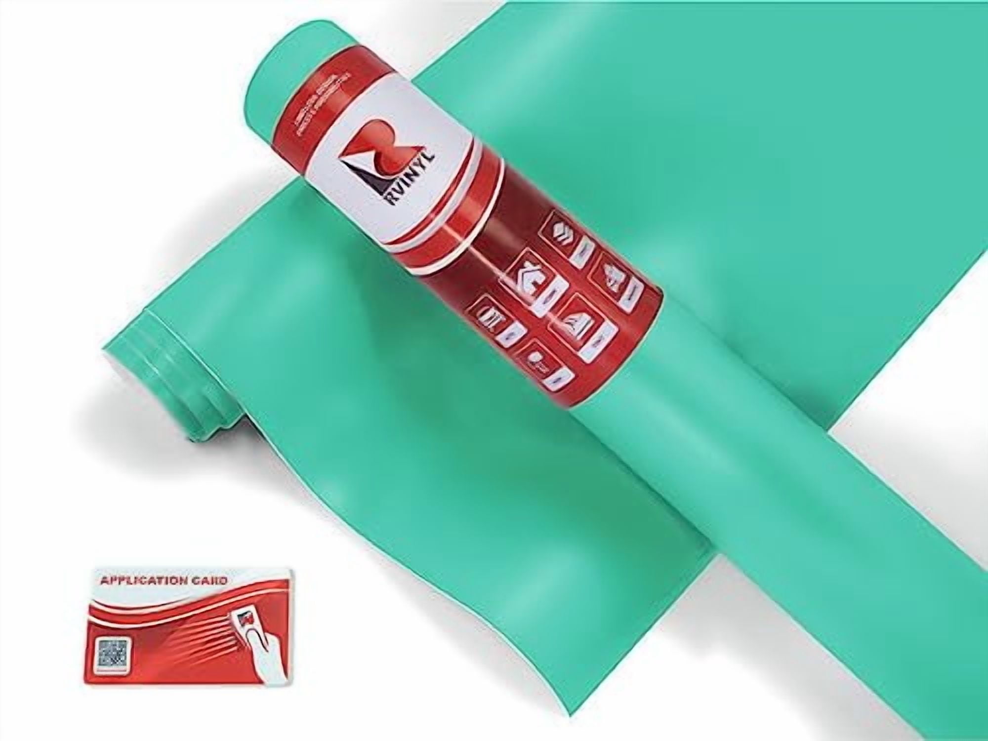 Rwraps Car Film Vinyl Adhesive Wrap Sheet Roll Matte Teal MAT-014 - 5ft ...