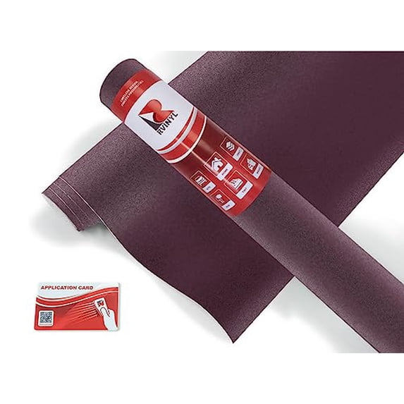 Rwraps Car Film Vinyl Adhesive Wrap Sheet Roll Velvet Purple VEL-002 ...