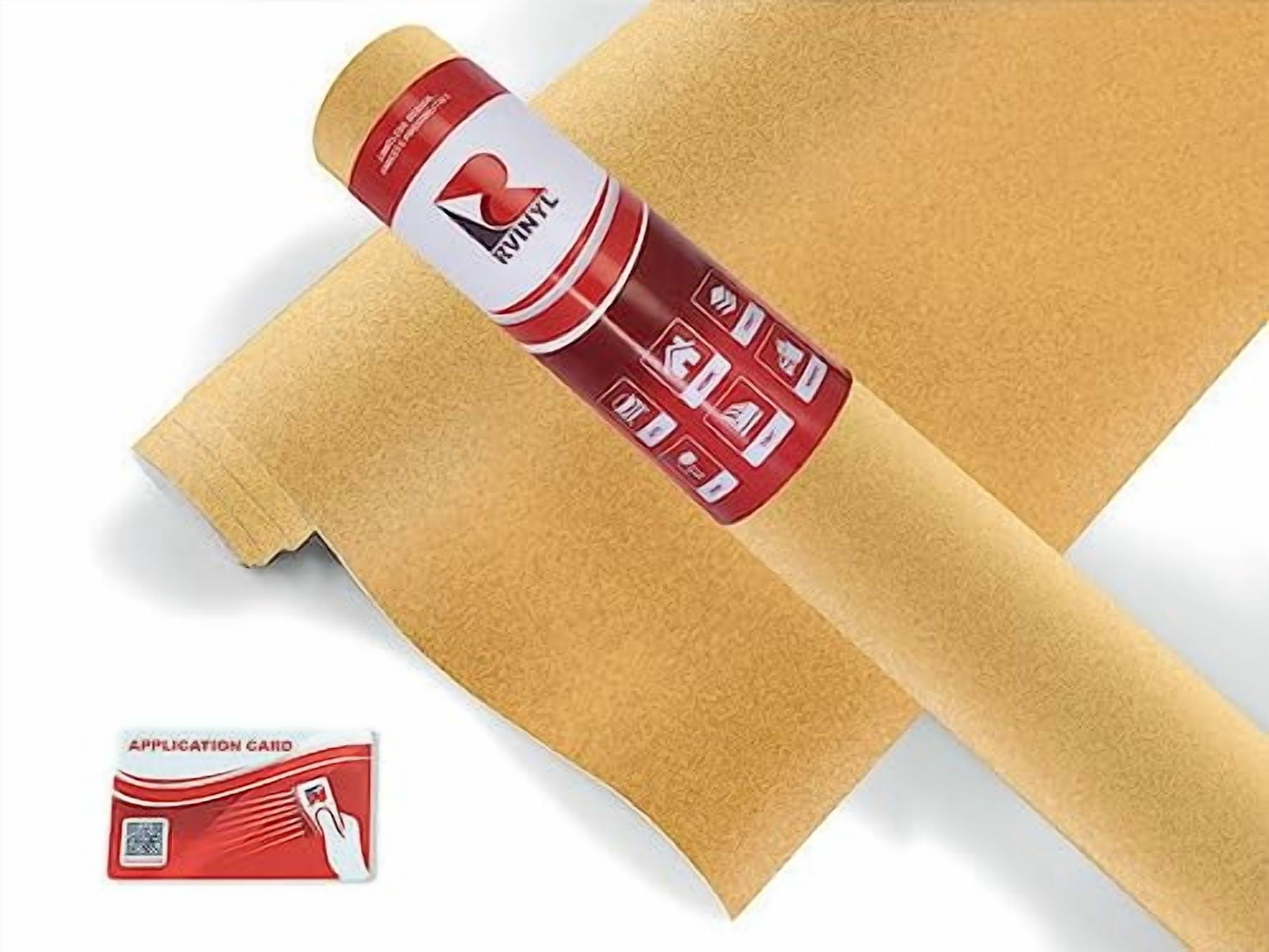 Rwraps Car Film Vinyl Adhesive Wrap Sheet Roll Velvet Yellow VEL-004 ...