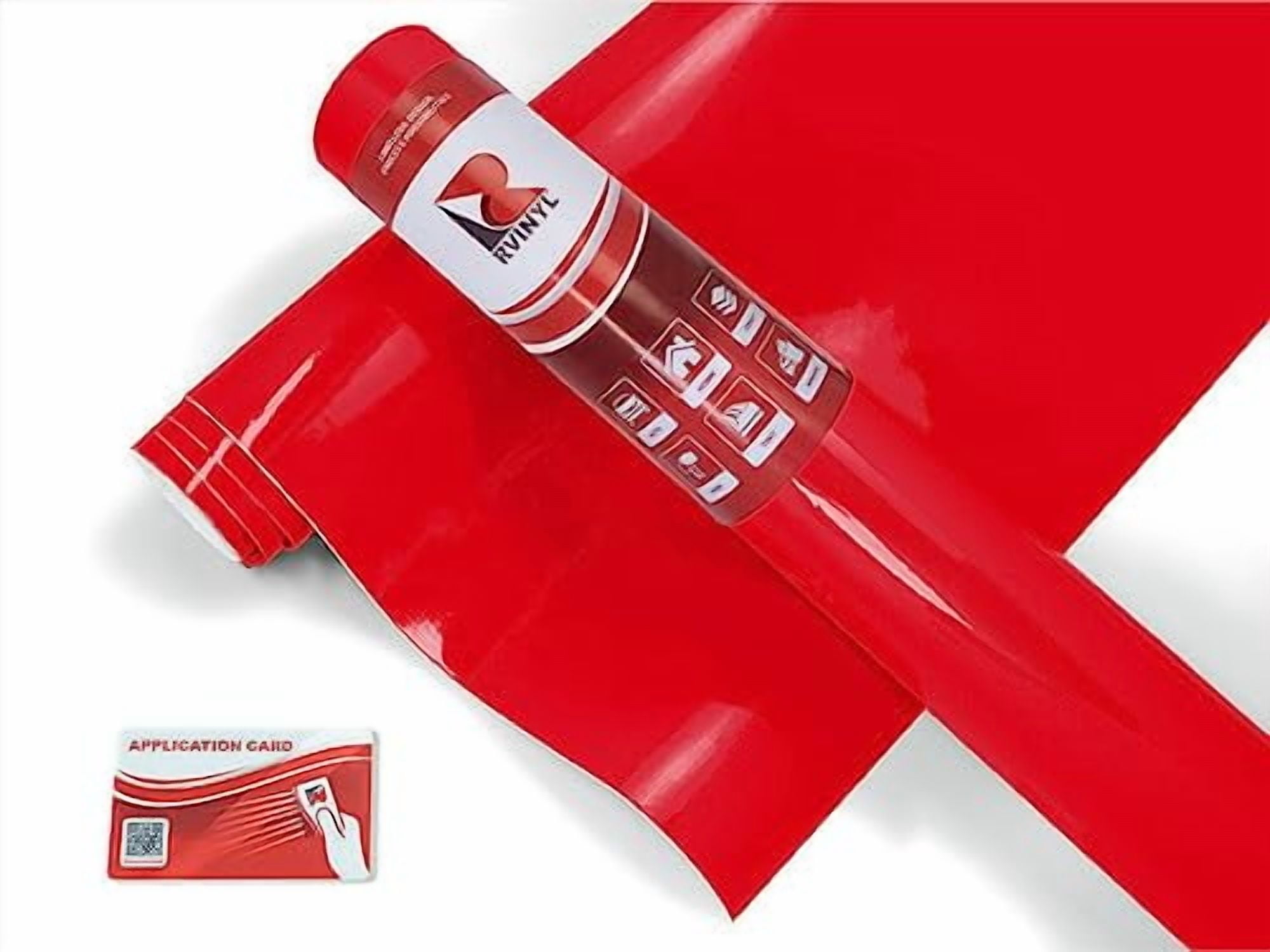 Rwraps Car Film Vinyl Wrap Sheet Roll Gloss Red (Racing) GC-2102 - 5ft ...