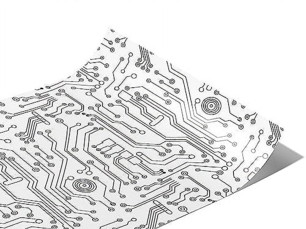 Rwraps Circuit Board Technology Monochrome Motherboard Gloss Vinyl Film ...