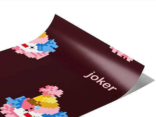Rwraps Circus Pixel Clown Matte Vinyl Film Wrap 59in x 4ft Vinyl ...