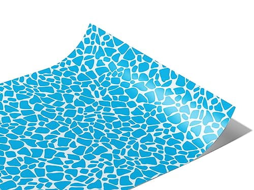 Rwraps Colorful Cobblestone Cyan Gloss Vinyl Film Wrap 59in x 19ft ...