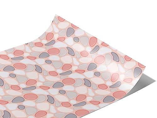 Rwraps Colorful Cobblestone Salmon Stream Gloss Vinyl Film Wrap 59in x ...