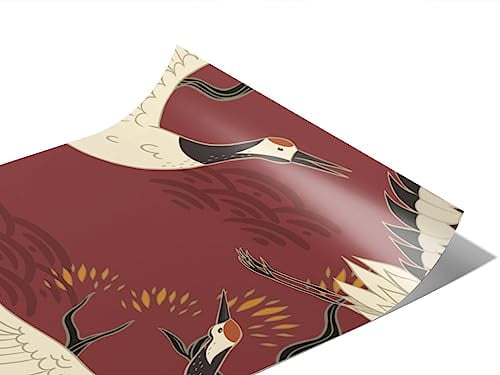 Rwraps Cranes Birds Auburn Flight Matte Vinyl Film Wrap 59in x 19ft ...