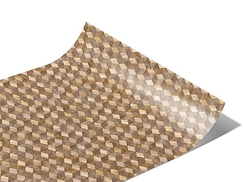 Rwraps Cubic Parquet Rustic Matte Vinyl Film Wrap 59in x 14ft Vinyl ...