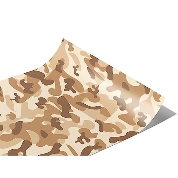 Rwraps Desert Camouflage Tan Flecktarn Gloss Vinyl Film Wrap 59in x ...