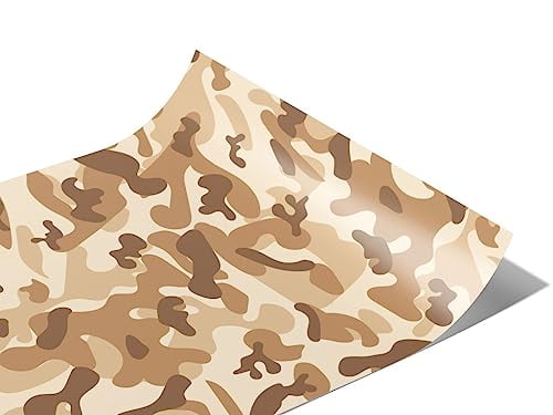 Rwraps Desert Camouflage Tan Flecktarn Matte Vinyl Film Wrap 59in x 6ft ...