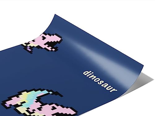 Rwraps Dinosaur Pixel Rex Gloss Vinyl Film Wrap 59in x 7ft Vinyl ...