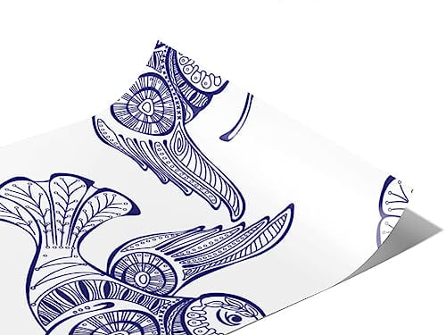 Rwraps Doves Birds Barbary Tessellations Matte Vinyl Film Wrap 59in x ...