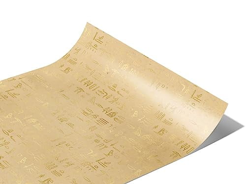 Rwraps Egyptian Parchment Hieroglyphs Gloss Vinyl Film Wrap 59in x 12ft ...