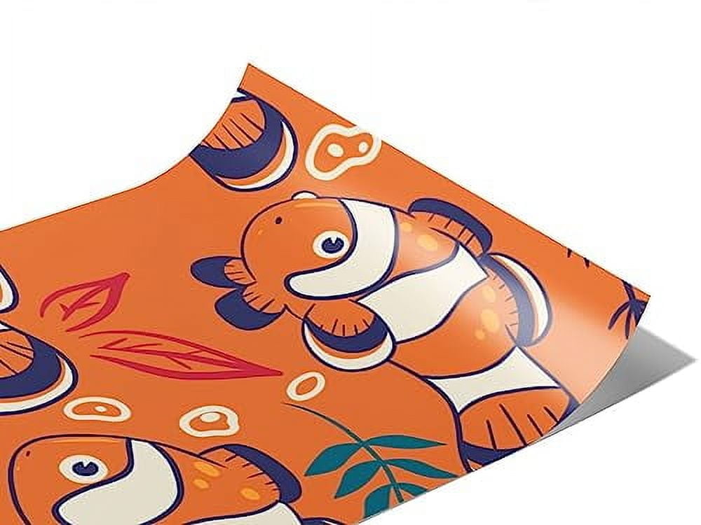 Rwraps Fish Confused Clownfish Matte Vinyl Film Wrap 59in x 13ft Vinyl ...