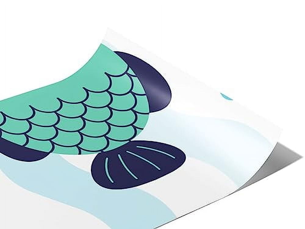 Rwraps Fish Funny Fins Gloss Vinyl Film Wrap 59in x 19ft Vinyl Vehicle ...