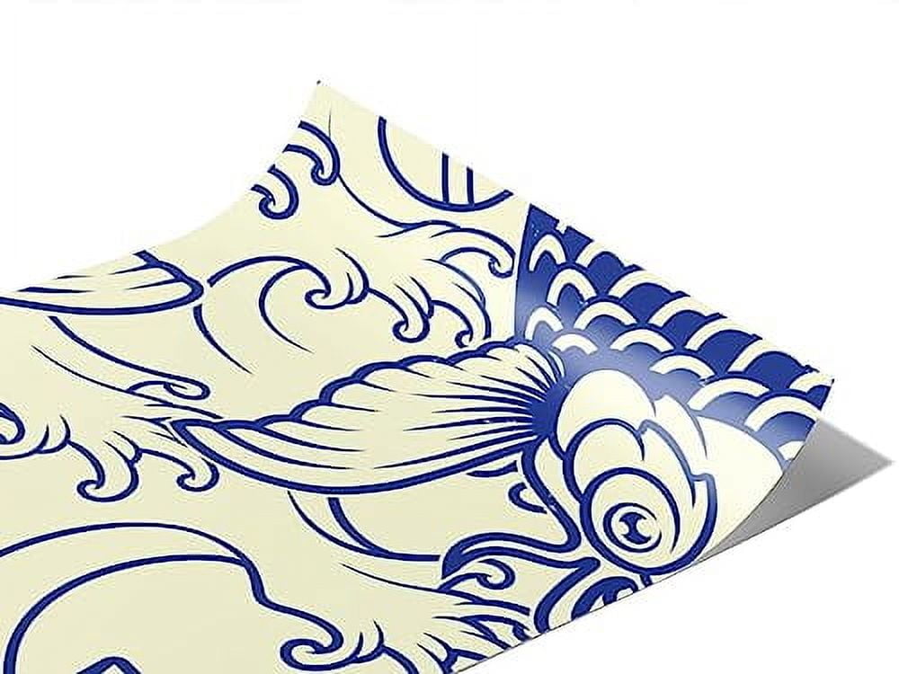 Rwraps Fish White Koi Matte Vinyl Film Wrap 59in x 12ft Vinyl Vehicle ...