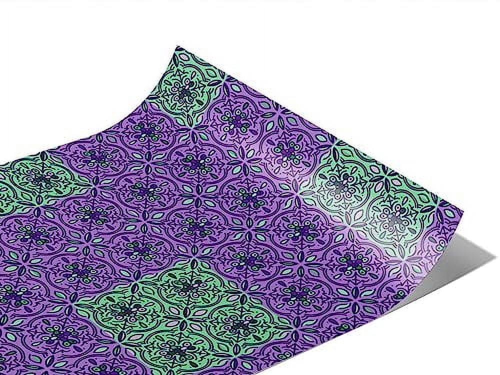 Rwraps Floral Tile Lavender Matte Vinyl Film Wrap 59in x 22ft Vinyl ...