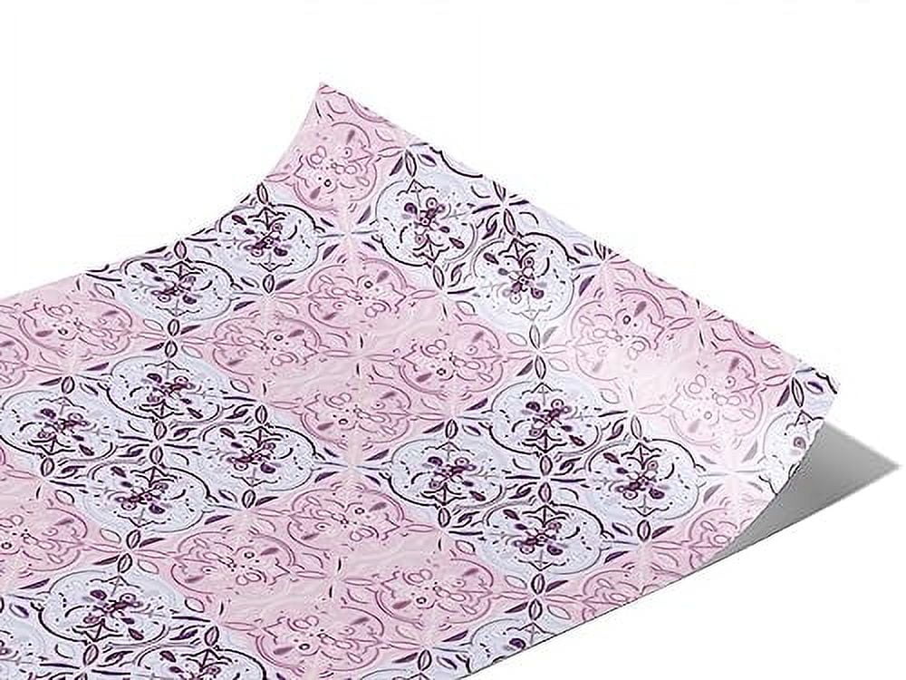 Rwraps Floral Tile Orchid Matte Vinyl Film Wrap 59in x 21ft Vinyl ...