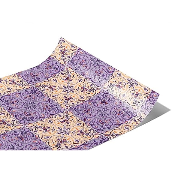Rwraps Floral Tile Wisteria Matte Vinyl Film Wrap 59in x 19ft Vinyl ...