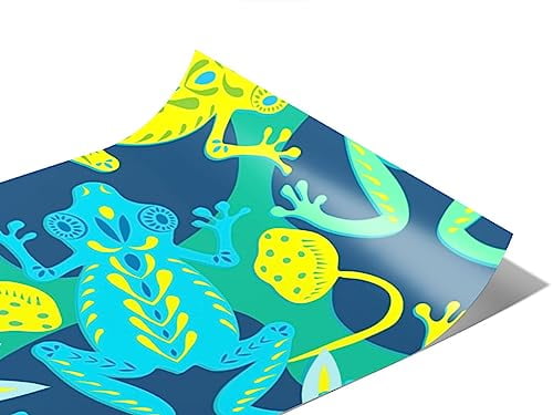 Rwraps Frog Psychedelic Pond Gloss Vinyl Film Wrap 59in x 3ft Vinyl ...