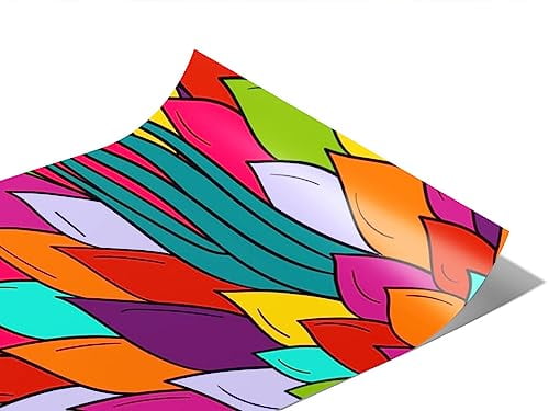 Rwraps Geometric Floral Psychedelic Flashback Matte Vinyl Film Wrap ...