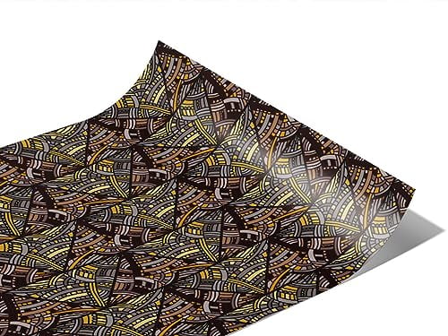 Rwraps Gold Art Deco Glass Pomp Matte Vinyl Film Wrap 59in x 30ft Vinyl ...