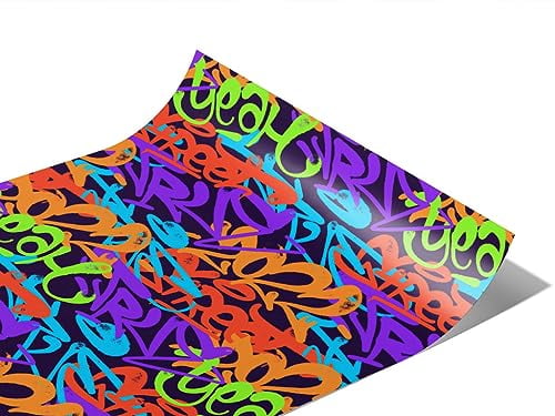 Rwraps Graffiti Orange Record Matte Vinyl Film Wrap 59in x 8ft Vinyl ...