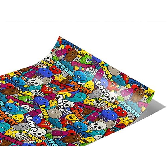 Rwraps Graffiti Paint Toys Matte Vinyl Film Wrap 59in x 6ft Vinyl ...