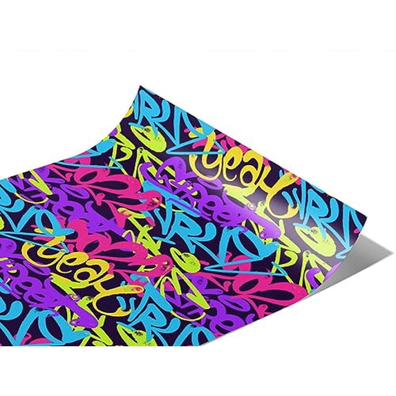 Rwraps Graffiti Pink Record Matte Vinyl Film Wrap 59in x 8ft Vinyl ...