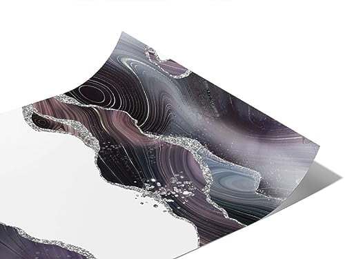 Rwraps Gray Agate Gemstone Talc Gloss Vinyl Film Wrap 59in x 2ft Vinyl ...