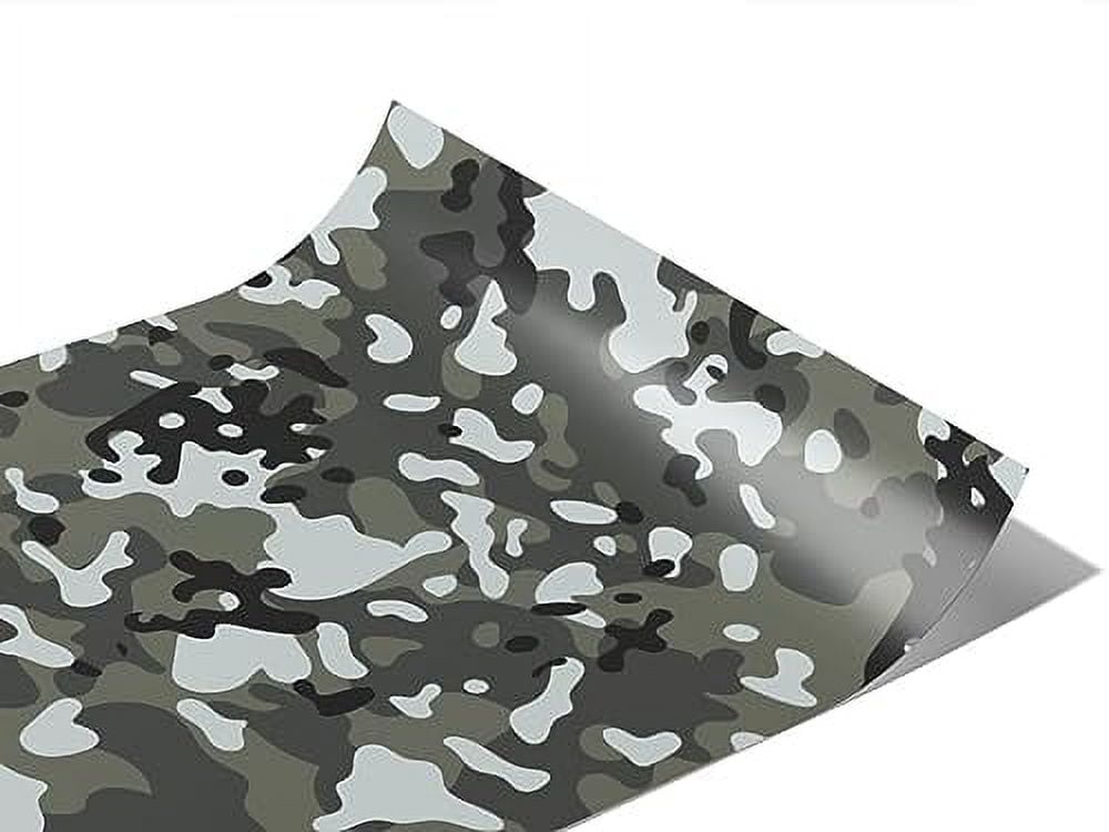 Rwraps Gray Camouflage Shadow Flecktarn Gloss Vinyl Film Wrap 59in x ...