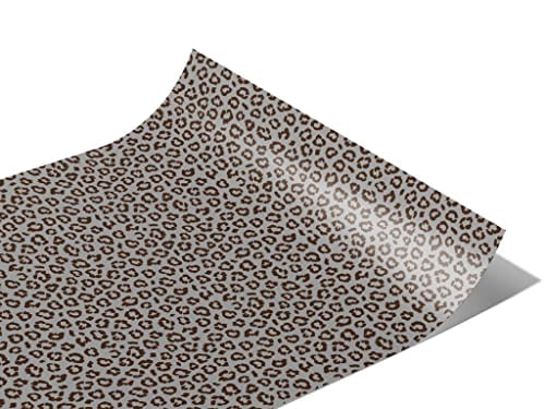 Rwraps Gray Leopard Gloss Vinyl Film Wrap 59in x 19ft Vinyl Vehicle Car ...