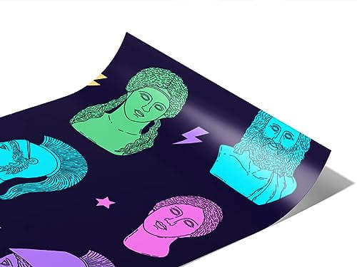 Rwraps Greco Roman Neon Titans Matte Vinyl Film Wrap 59in x 5ft Vinyl ...