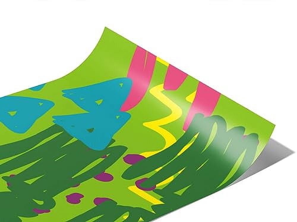 Rwraps Green Abstract Third Day Matte Vinyl Film Wrap 59in x 9ft Vinyl ...