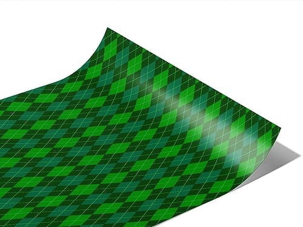 Rwraps Green Argyle Salad for Lunch Matte Vinyl Film Wrap 59in x 2ft ...