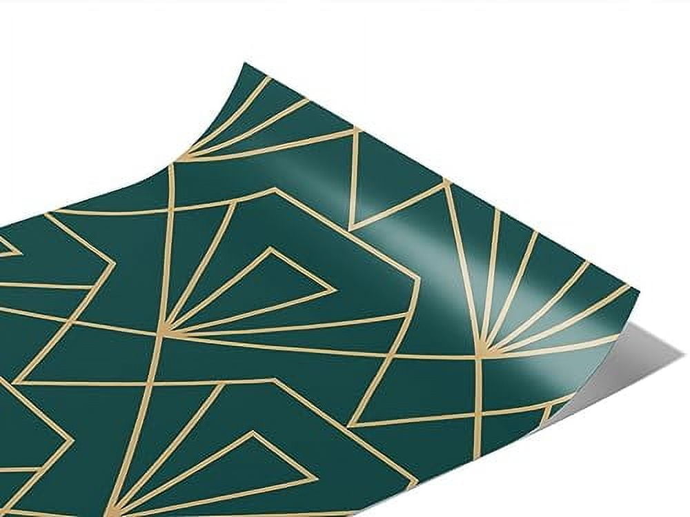 Rwraps Green Art Deco Wide Stance Gloss Vinyl Film Wrap 59in x 3ft ...
