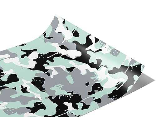 Rwraps Green Camouflage Mint Graffiti Matte Vinyl Film Wrap 59in x 21ft ...