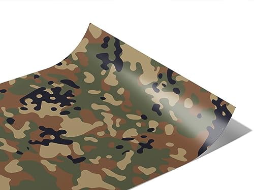 Rwraps Green Camouflage Uniform Flecktarn Matte Vinyl Film Wrap 59in x ...