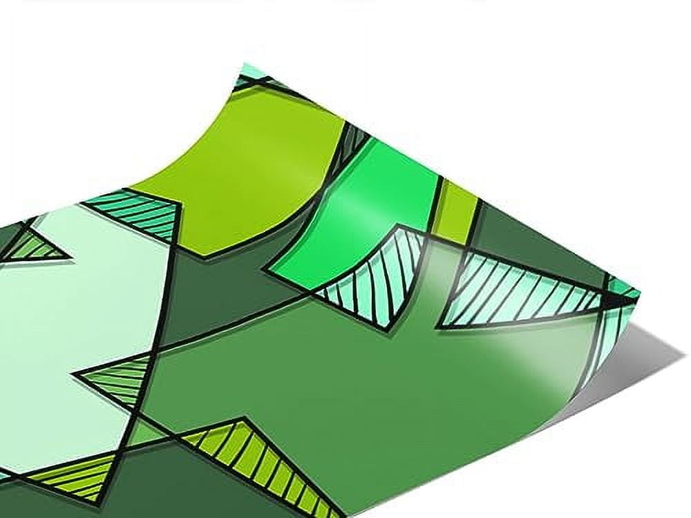 Rwraps Green Mosaic Castleton Cubes Gloss Vinyl Film Wrap 59in x 12ft ...