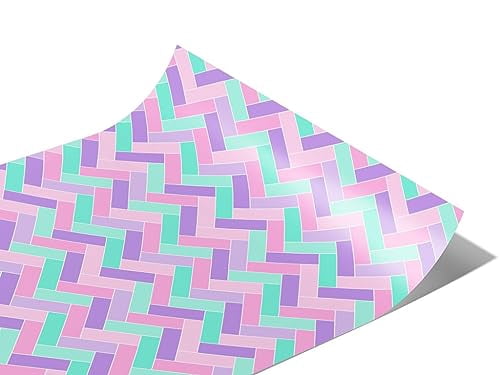 Rwraps Herringbone Brick Periwinkle Gloss Vinyl Film Wrap 59in x 9ft ...