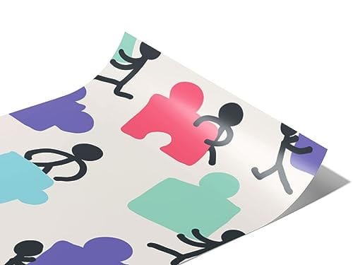 Rwraps Hobby Puzzle Teamwork Gloss Vinyl Film Wrap 59in x 14ft Vinyl ...