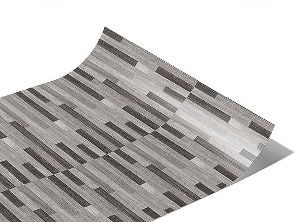 Rwraps Horizontal Strip Parquet Carbon Stain Gloss Vinyl Film Wrap 59in ...