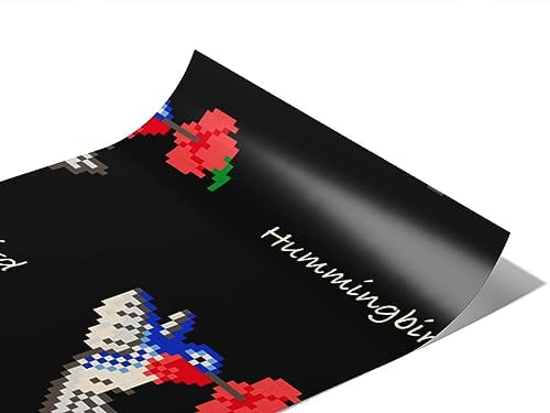Rwraps Hummingbirds Birds Fluttering Pixels Matte Vinyl Film Wrap 59in ...