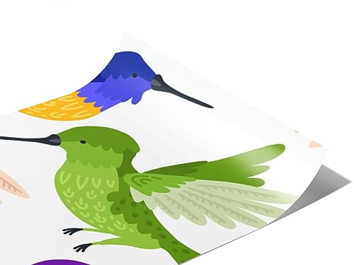 Rwraps Hummingbirds Birds Rainbow Family Matte Vinyl Film Wrap 59in x ...