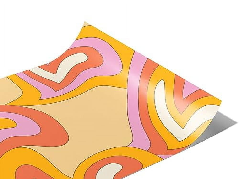 Rwraps Kitsch Heart Groovy Baby Matte Vinyl Film Wrap 59in x 4ft Vinyl ...