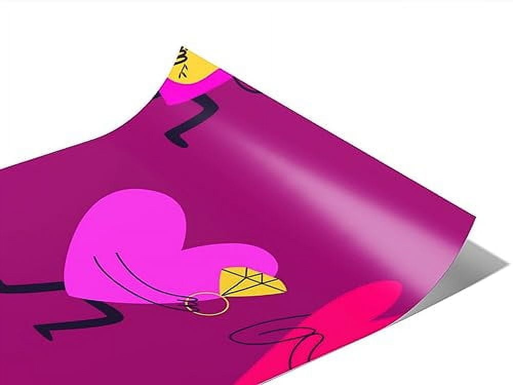 Rwraps Kitsch Heart Modest Proposal Gloss Vinyl Film Wrap 59in x 7ft ...