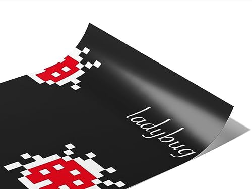 Rwraps Ladybug Pixel Luck Gloss Vinyl Film Wrap 59in x 6in Vinyl ...