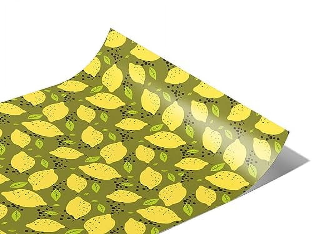Rwraps Lemon Bonnie Brae Gloss Vinyl Film Wrap 59in x 16ft Vinyl ...