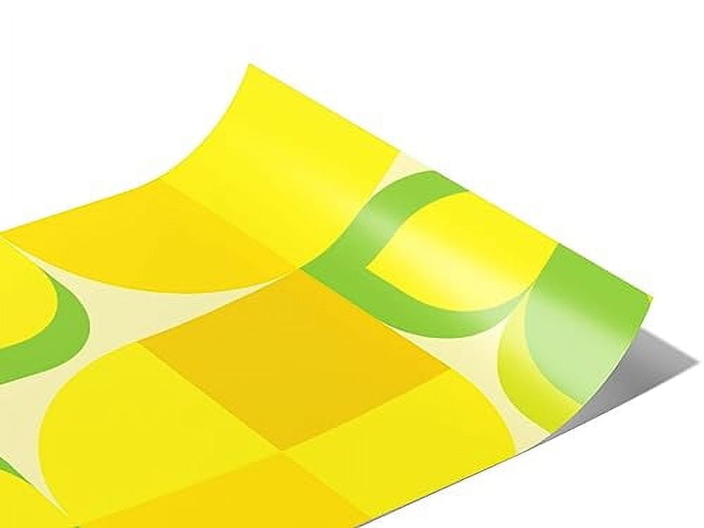 Rwraps Lemon Lemon Mosaic Gloss Vinyl Film Wrap 59in x 4ft Vinyl ...