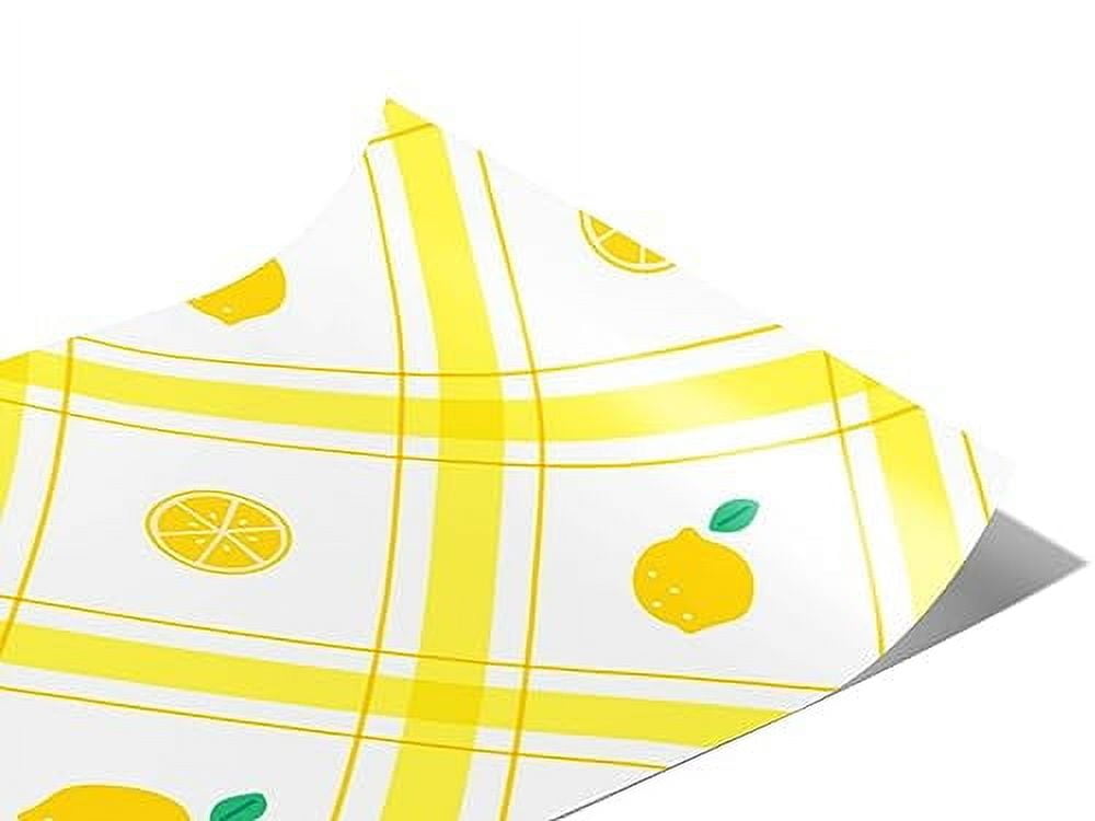 Rwraps Lemon Lemony Plaid Matte Vinyl Film Wrap 59in x 16ft Vinyl ...