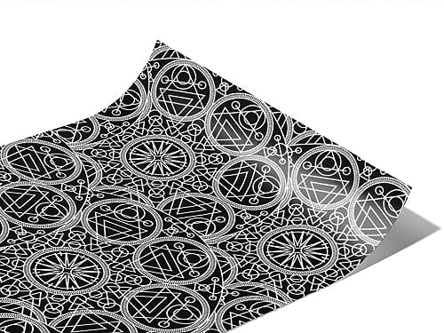 Rwraps Mandala Black Alchemy Gloss Vinyl Film Wrap 59in x 12ft Vinyl ...