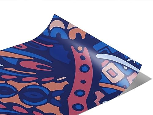 Rwraps Mandala Darkened Snowflake Gloss Vinyl Film Wrap 59in x 7ft ...